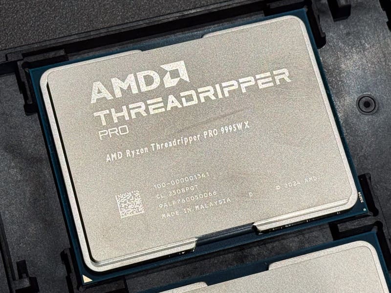 96-ядерный AMD Threadripper PRO 9995WX потребляет 950 Вт при разгоне до ...