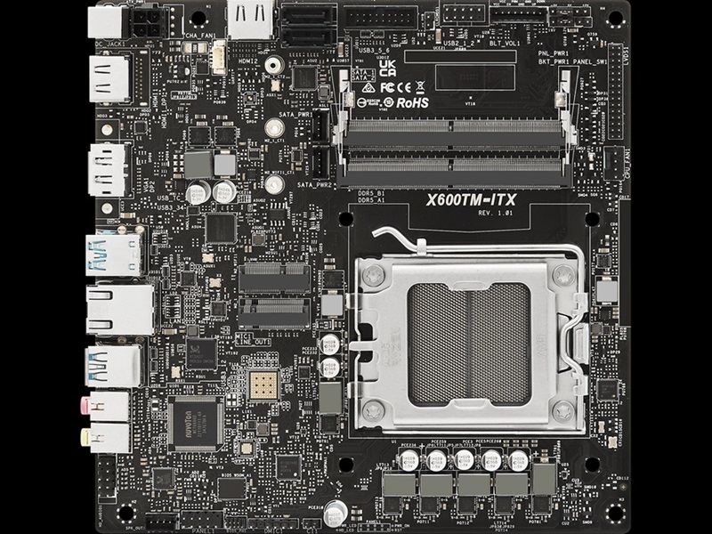 Asrock X600tm Itx тонкая и миниатюрная плата с сокетом Amd Am5 — I2hard