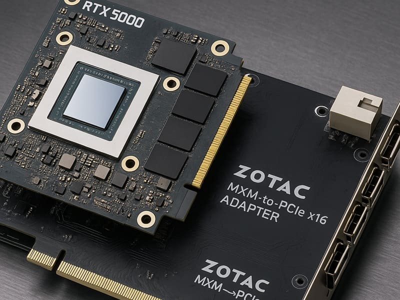 ZOTAC продаёт адаптер MXM-PCIe для видеокарты RTX 5000 Ada MXM — i2HARD