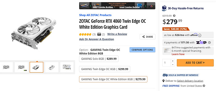 NVIDIA GeForce RTX 4060 8GB подешевела до $279 — i2HARD