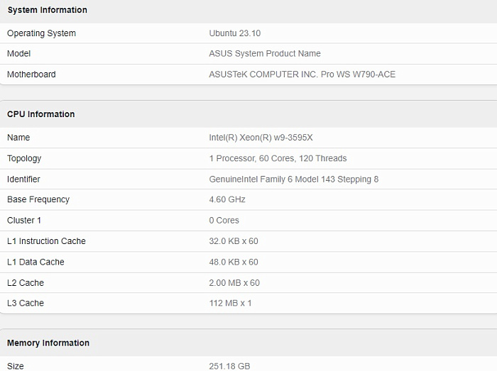 Intel Xeon W9-3595X предложит 60 ядер и 120 потоков — i2HARD